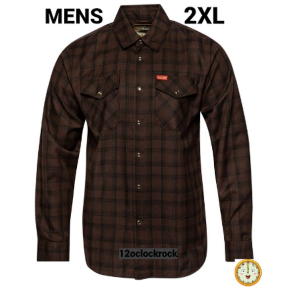 DIXXON | Shirts | Dixxon Flannel Tobacco Flannel Shirt Mens 2xl | Poshmark